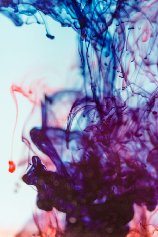 Purple Ink in Water, Artistic Shot, Abstract Background Stock Image ...