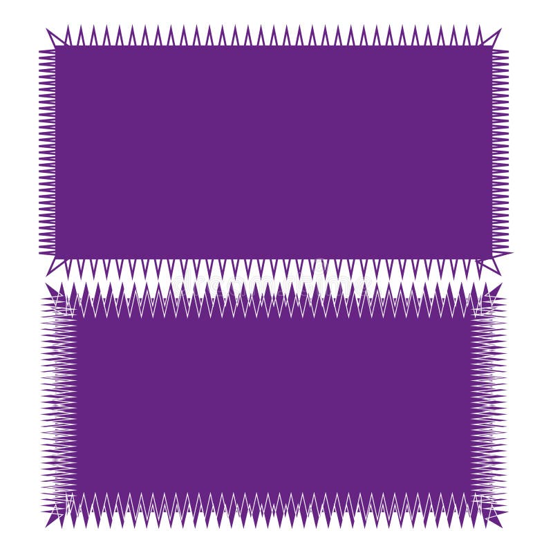 Purple Jagged Frame. Spiky Geometric Border. Abstract Sharp Shape ...
