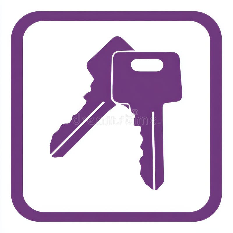 Purple Keys Graphic Simple Security Access Icon Stock Illustration ...