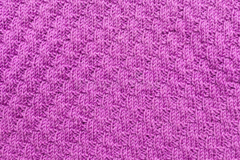 Purple Knitted Knitting Pattern, Purple Background. Stock Image - Image ...