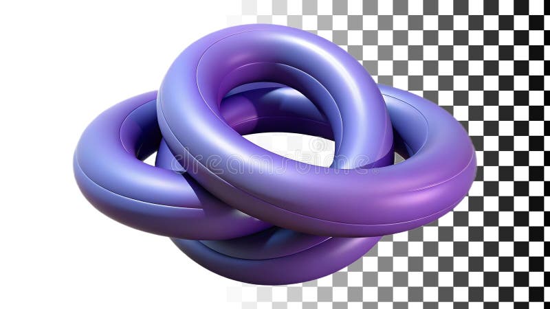 Purple Knot Icon, Intertwined Shape, Connection, Complexity, and ...