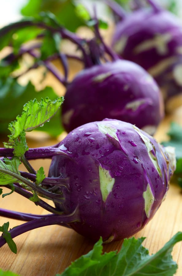 Purple kohlrabies stock image. Image of root, eating - 14591905