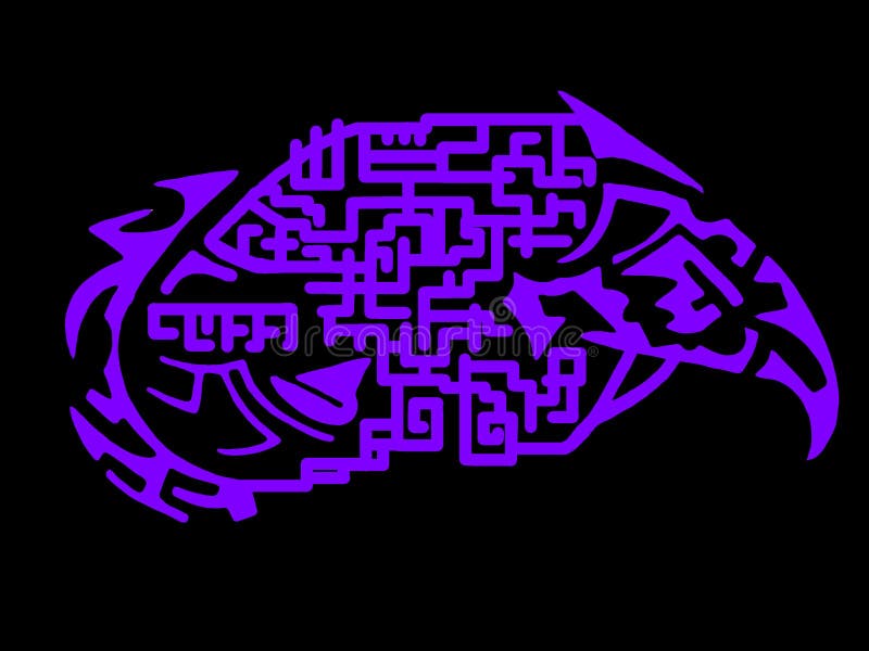 Purple labyrinth design stock illustration. Illustration of life - 11432369