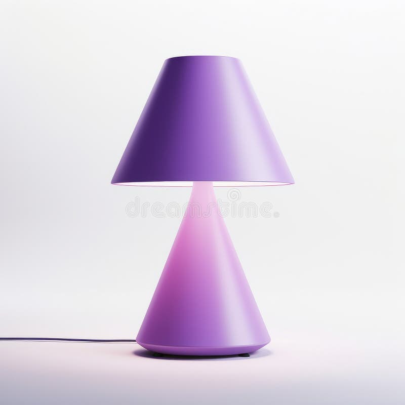 Bold Purple Lamp with Vibrant Lighting - Minimalistic Design Stock ...