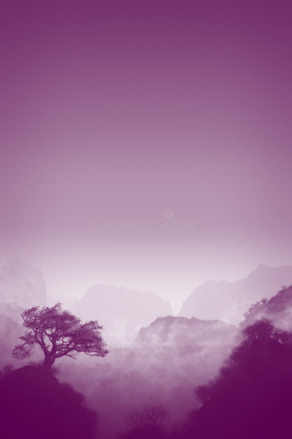 Purple landscape stock illustration. Illustration of hills - 16656914
