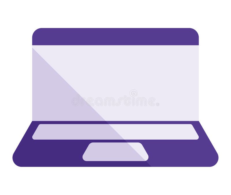 Purple laptop computer stock vector. Illustration of view - 229007898