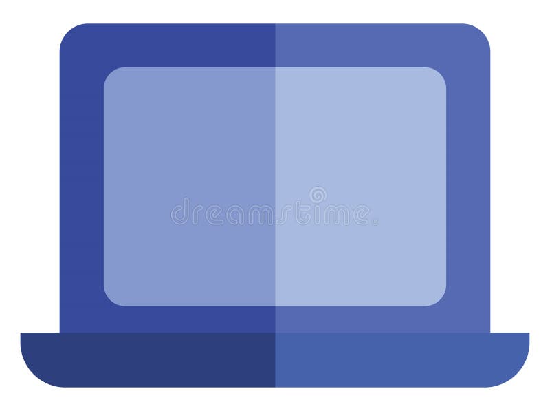 Purple laptop, icon stock vector. Illustration of concept - 261068379