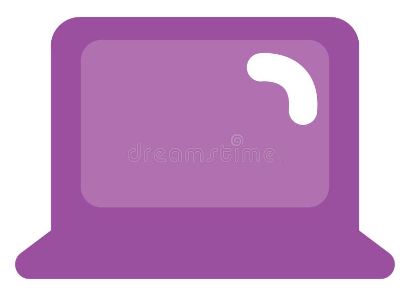 Purple laptop computer stock vector. Illustration of view - 229007898