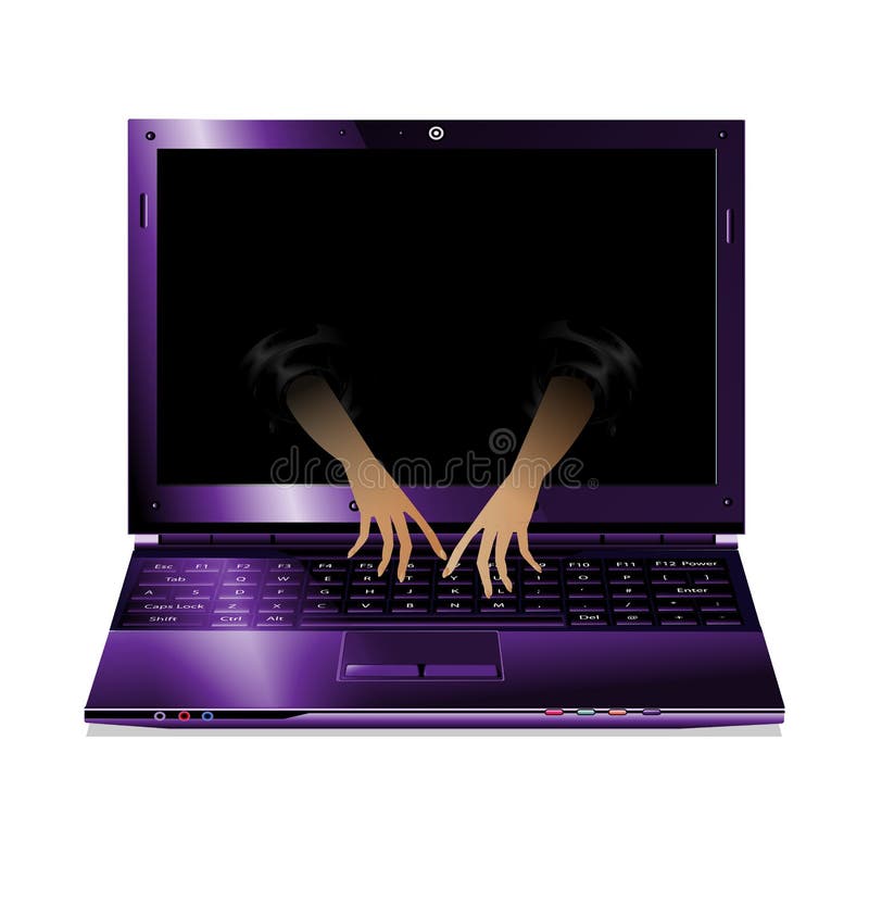 Purple Laptop Two Hands Stock Illustrations – 14 Purple Laptop Two ...