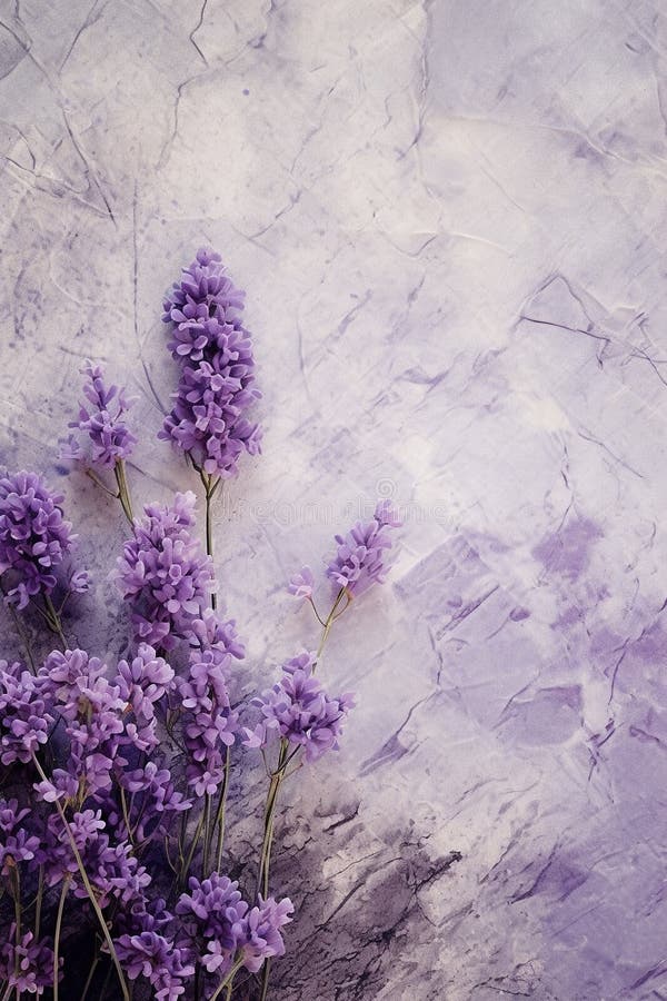 Purple Lavender Flowers Background Stock Illustration - Illustration of ...