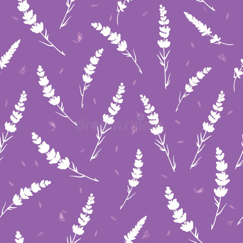 Purple Lavender Vector Seamless Repeat Pattern. Stock Vector ... Purple Lavender Vector Seamless Repeat Pattern. Stock Vector ...