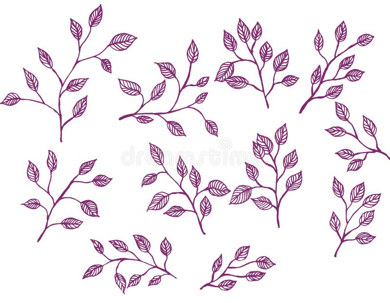 Purple leaf design stock illustration. Illustration of wrap - 152463476