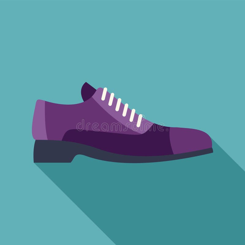 Purple Leather Shoe with Laces on Turquoise Background Stock ...