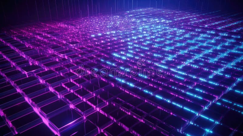 Purple Led Lights, Neon Lights, Intel Core Stock Image - Image of ...