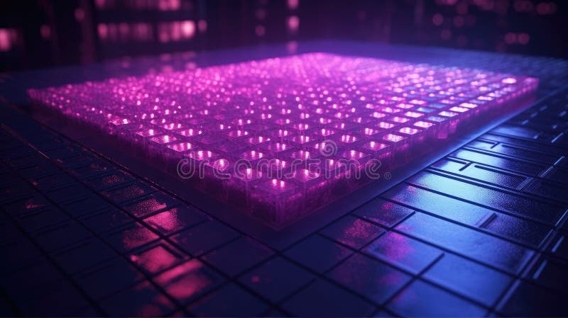 Purple Led Lights, Neon Lights, Intel Core Stock Photo - Image of ...