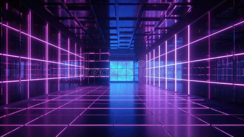 Purple Led Lights, Neon Lights, Intel Core Stock Image - Image of ...