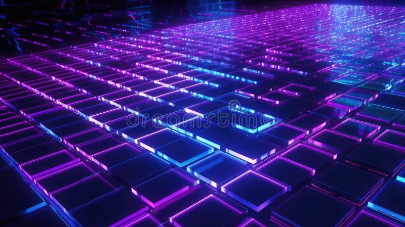 Purple Led Lights, Neon Lights, Intel Core Stock Image - Image of glow ...