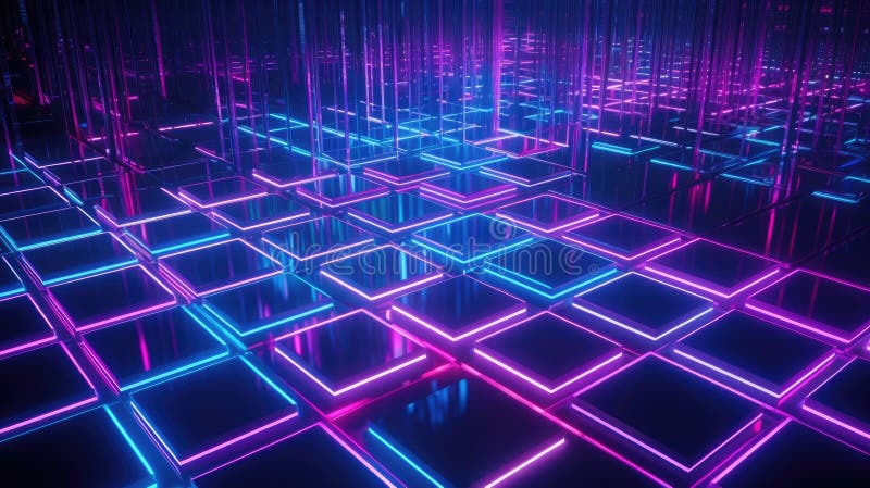 Purple Led Lights, Neon Lights, Intel Core Stock Image - Image of ...