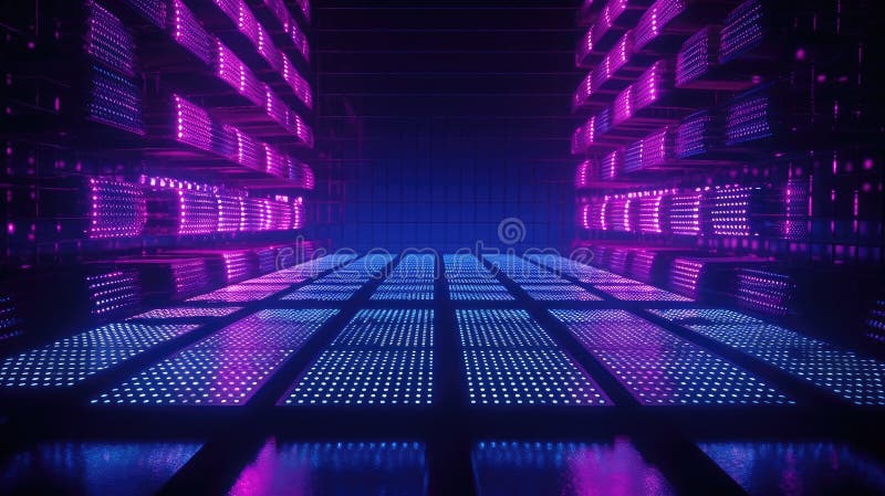 Purple Led Lights, Neon Lights, Intel Core Stock Image - Image of glow ...
