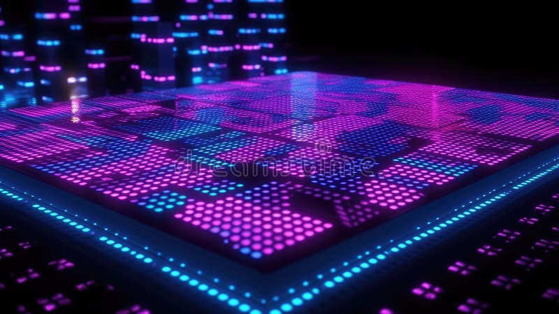 Purple Led Lights, Neon Lights, Intel Core Stock Photo - Image of ...