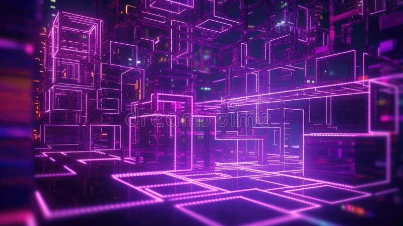 Purple Led Lights, Neon Lights, Intel Core Stock Photo - Image of ...