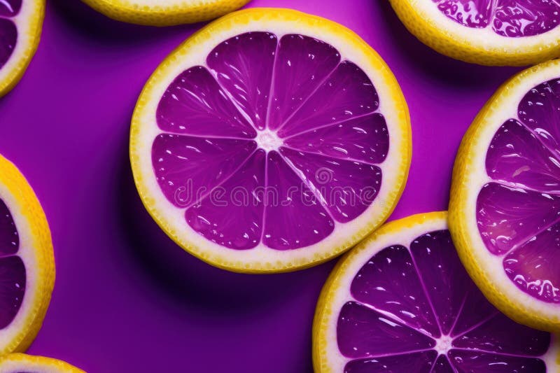 Purple Lemon Slice Paper. Generate Ai Stock Illustration - Illustration ...