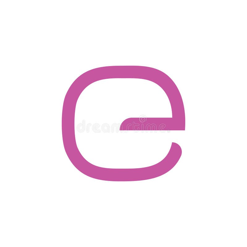 Purple Letter E Simple Logo Vector Stock Vector - Illustration of ...