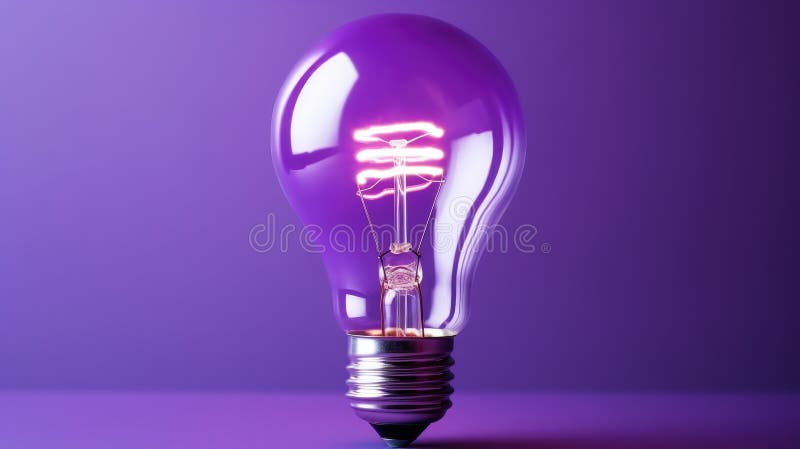 Purple Light Bulb on Purple Background, Background Wallpaper, Business ...