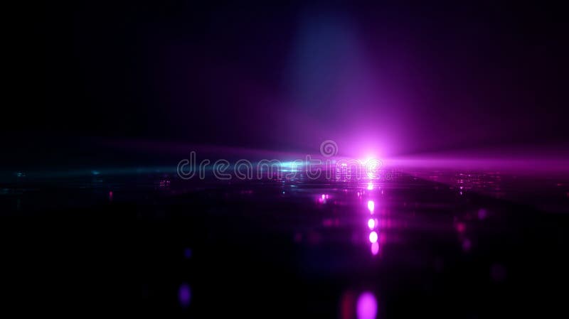 Purple Light Reflection on Dark Surface Stock Illustration ...