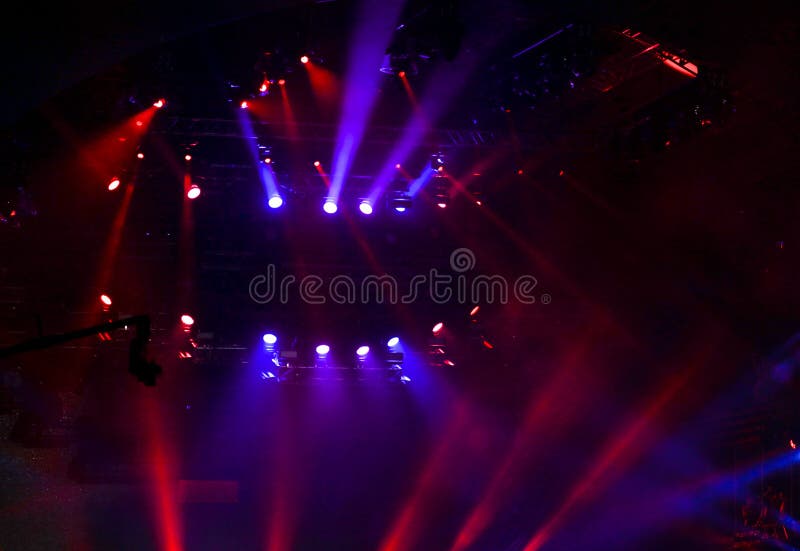 Purple Light on a Rock Concert Stage As Background Stock Image - Image ...