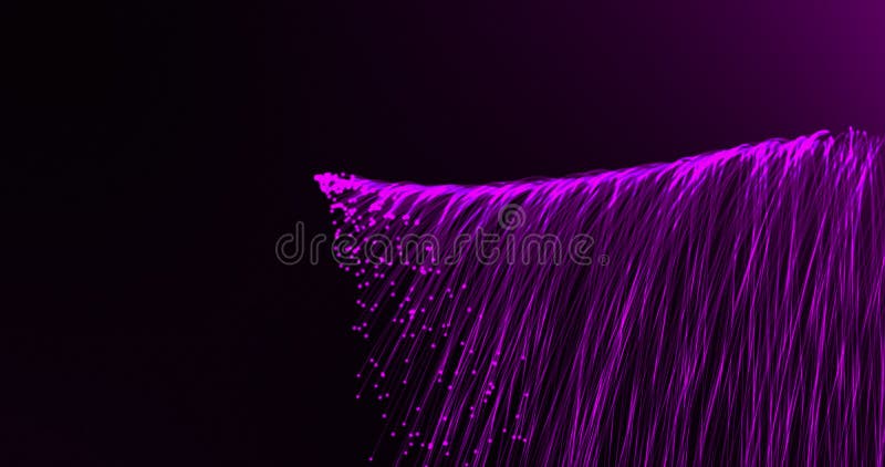 Purple Light Trails Melting Against Against Black Background Stock ...