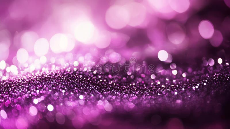 Purple Light Waves Enhanced by Sparkling Particles at Night Stock Image ...