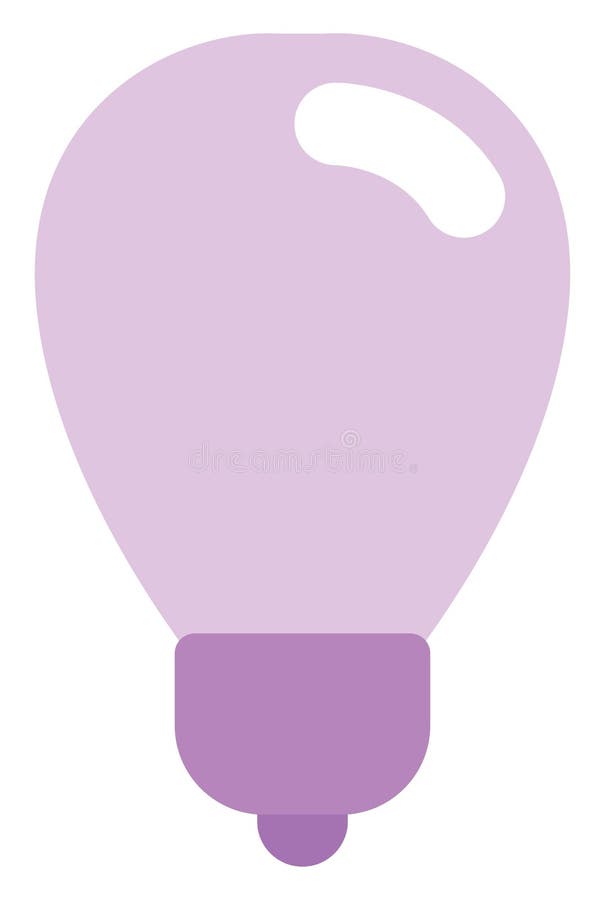 Purple lightbulb, icon stock vector. Illustration of creative - 260378814