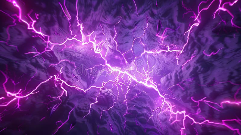 A Purple Lightning Bolt is Shown in this Image Stock Image - Image of ...