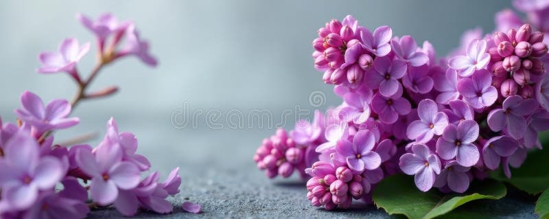 Purple Lilac Floral Circle Close-up Gray Backdrop Circle Macro Stock ...