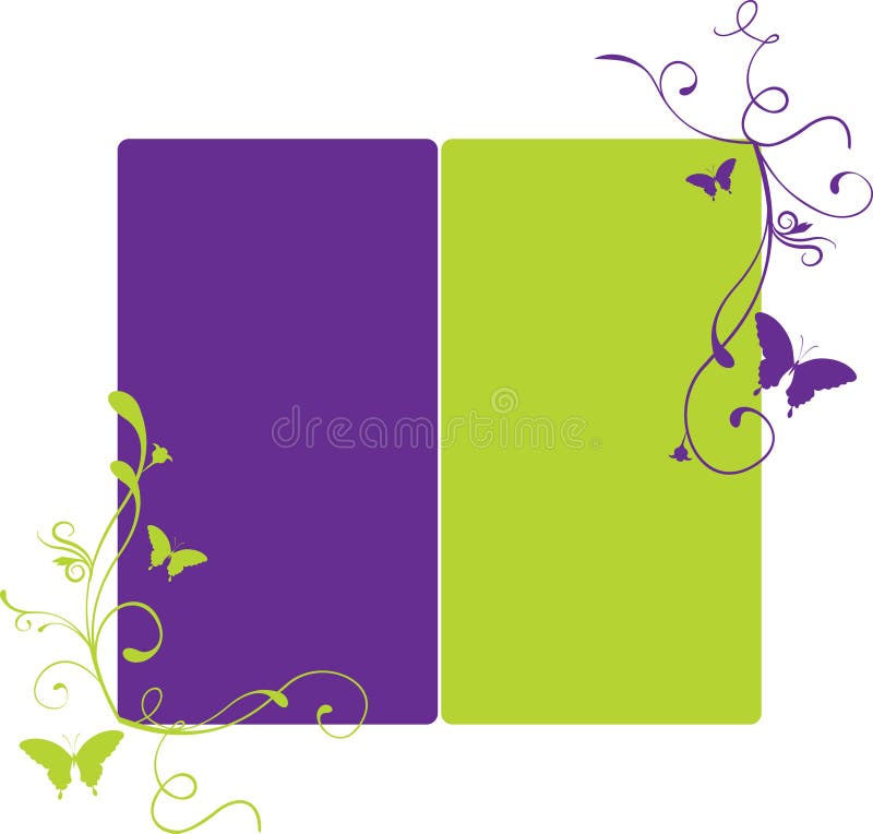 Purple and lime banner stock illustration. Illustration of curl - 11839286