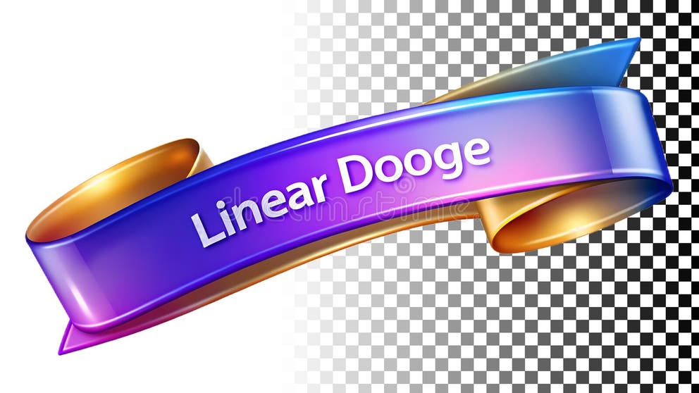 Linear Dooge Banner, Text Effect and Design Element Illustration Png ...