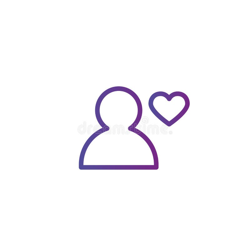 Purple Linear Outline Person Icon, User Icon in Circle Vector ...