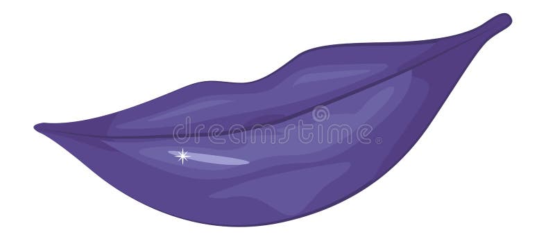 Purple lips stock vector. Illustration of cartoon, glossy - 50104266