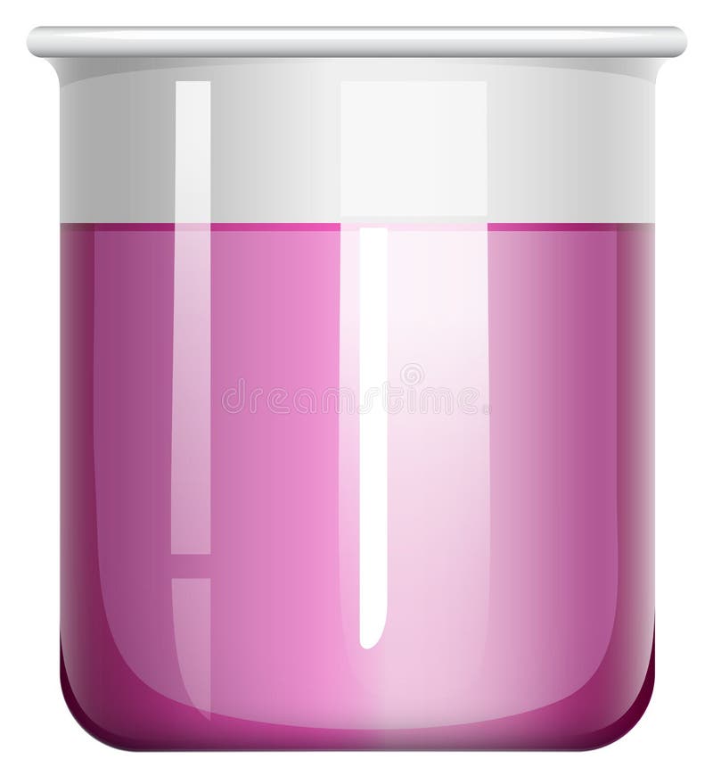 Purple Liquid In Glass Beaker Stock Vector - Illustration of purple ...