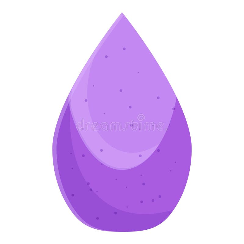 Purple Liquid Drop Falling Down with Bubbles Inside Stock Vector ...