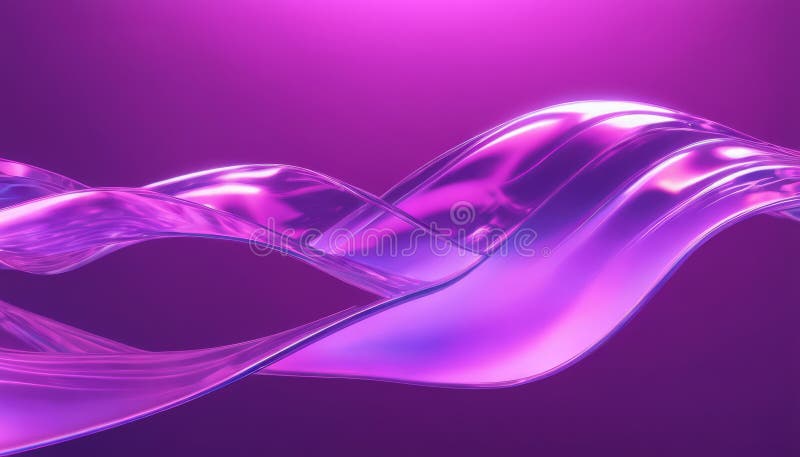 A Purple Liquid Flowing in a Wave Stock Illustration - Illustration of ...