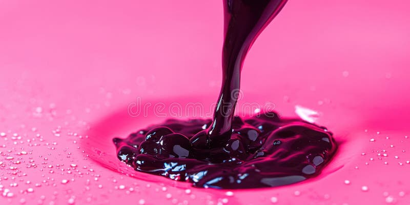 Purple Liquid is Pouring Out of a Container Stock Photo - Image of ...