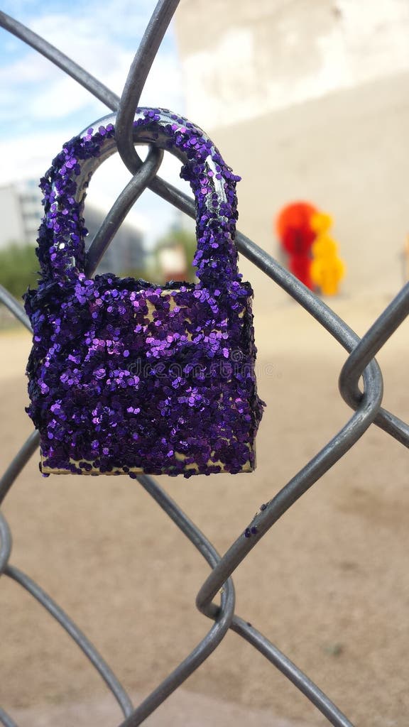 Purple lock stock photo. Image of lock, loving, violet - 46070246