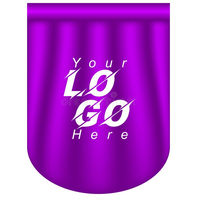 Logo Placeholder on Purple Background Stock Illustration - Illustration ...