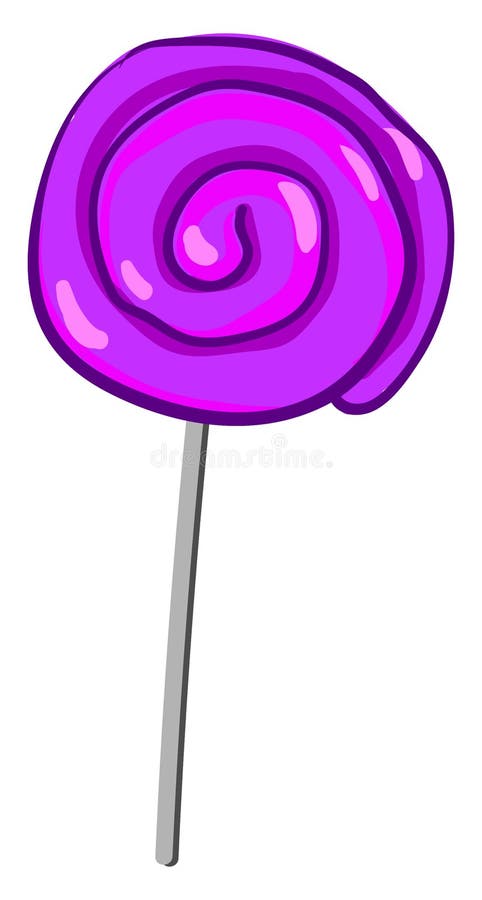 A Purple Lollipop, Vector or Color Illustration Stock Vector ...