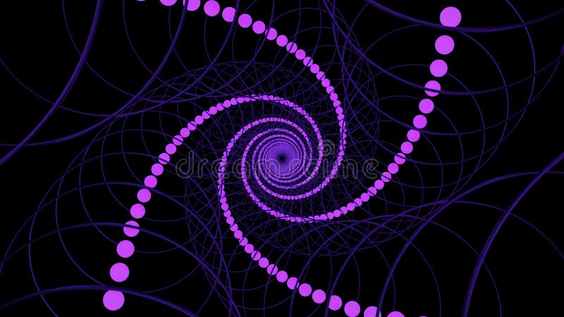 Purple Loop with a Tunnel.Design. a Corridor with Purple Illuminating ...