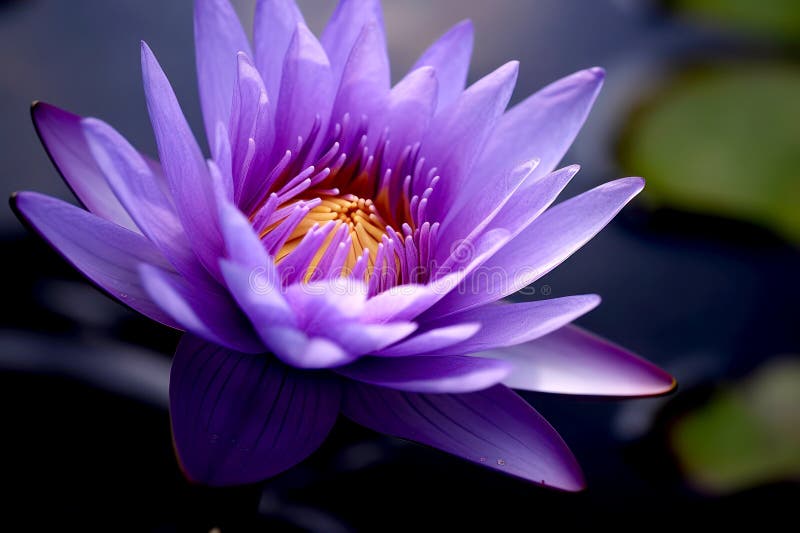 Purple lotus flower stock photo. Image of growing, purple - 292999472