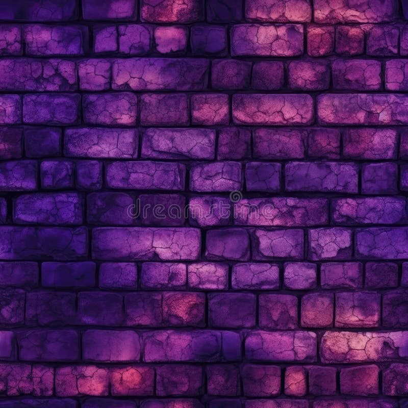Purple Luminescence Beautiful Brick Wall Texture Tile Seamless ...