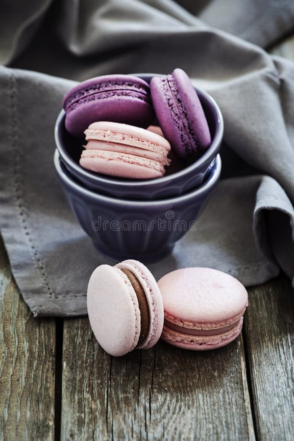 Purple macaron stock image. Image of colorful, sweet - 40996175